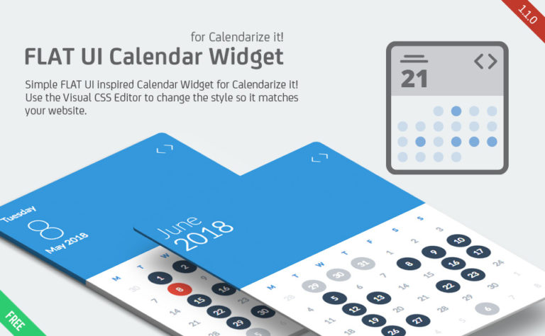 FLAT UI Calendar Widget for Calendarize it! | Calendarize it!